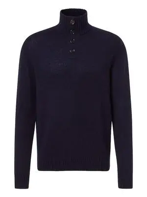 ALLUDE Wool And Cashmere Turtleneck Sweater - Blue