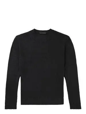 SAMAN AMEL Gio Silk Sweater - Black