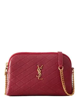 Saint Laurent Gaby Quilted Leather Shoulder Bag - Red