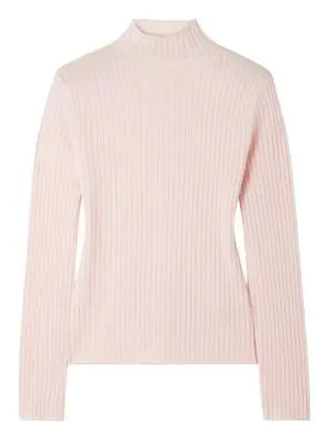Arch4 Ariana Ribbed Organic Cashmere Sweater - Pink