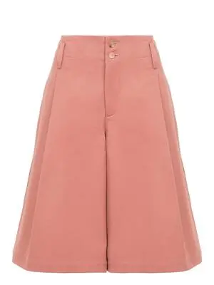 Chloé High-rise Wide-leg Bermuda Shorts - Wild Pink