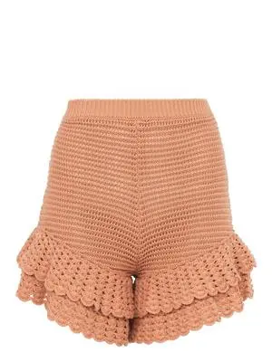 Chloé Crochet Knit Mini Shorts - Cheek