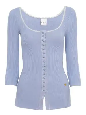 Chloé Fitted Cardigan - Idyllic Blue
