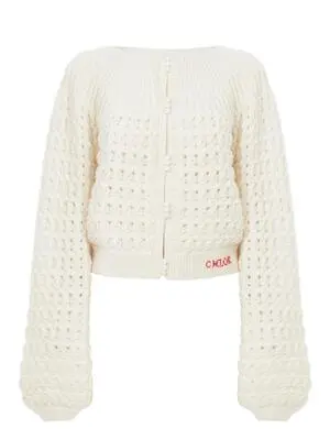 Chloé Wool & Cashmere Knit Cardigan - Iconic Milk