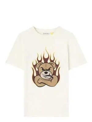 Moncler X Palm Angles Bear Motif T-shirt - White Brown