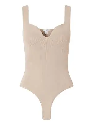 Alaïa Ribbed Jersey Bodysuit - Neutrals