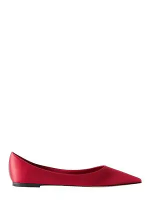 JIMMY CHOO Love Satin Ballerinas