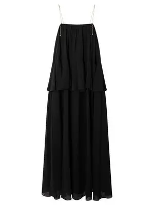 Chloé Embellished Open-back Maxi Dress - Black