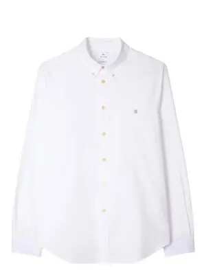 Paul Smith Tailored-fit 'stitch Stripe' Oxford Shirt - White
