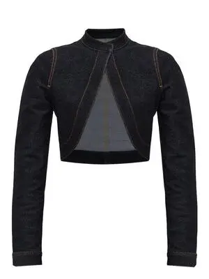 Alaïa Denim Cut-out Jacket - Black