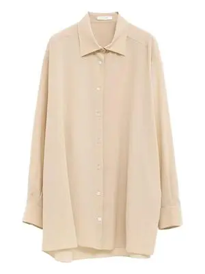 THE ROW Luka Silk Shirt - Beige