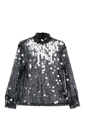 SEMICOUTURE Sequined Blouse - Black