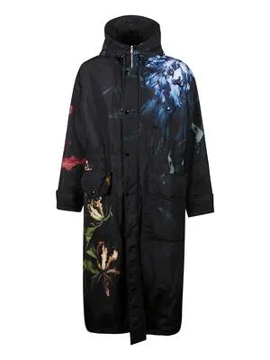 Dries Van Noten Printed Parka Varna Tris - Black