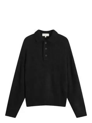 Studio Nicholson Long Sleeves With Bottons Polo - Black