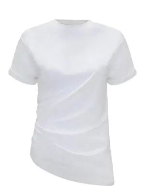 Victoria Beckham Gathered Detail T-shirt - White