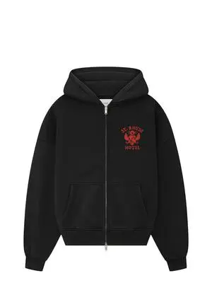 Rhude St. Seal Zip Up Hoodie - Black