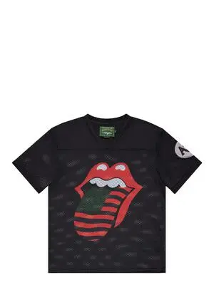 DENIM TEARS Rolling Stones Football Jersey - Black