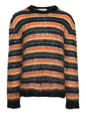 Marni Striped Crewneck Jumper - Black