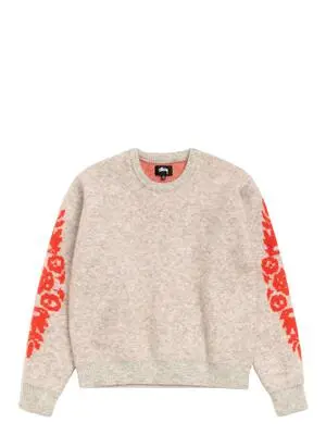 StÜssy Mohair Flower Sweater - Grey
