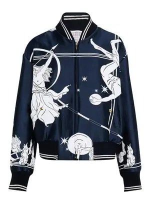 Thom Browne Knit Rib Oversized Blouson - Blue