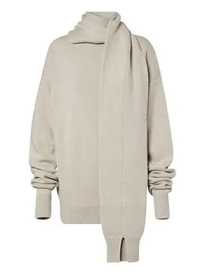 Calvin Klein Cashmere Scarf Sweater - Cream