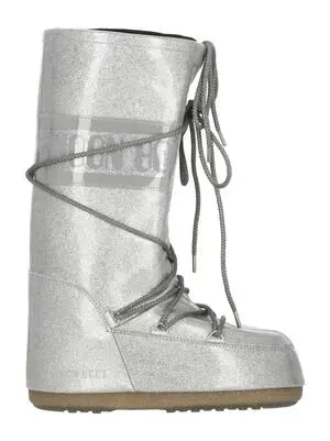 Moon Boot Lace-up Boots - Silver