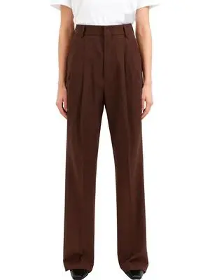 ARMARIUM Tailored Wide Leg Trousers - Brown