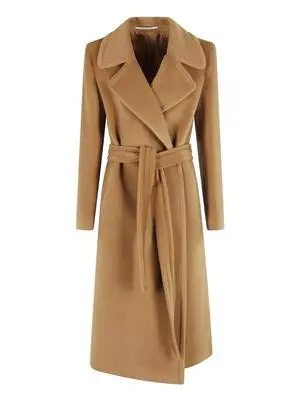 Tagliatore Tie Detailed Coat - Mud