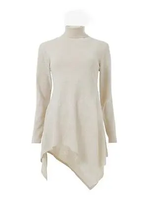 LEEM High-neck Knitted Tunic - White