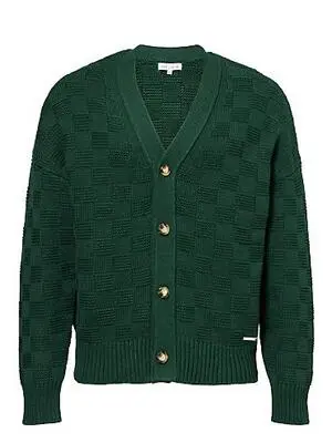 BELIER Basket-weave Knit Cotton-blend Cardigan - Rolex Green