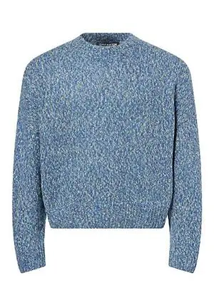 COLE BUXTON Flecked Knit Wool-blend Jumper - Blue