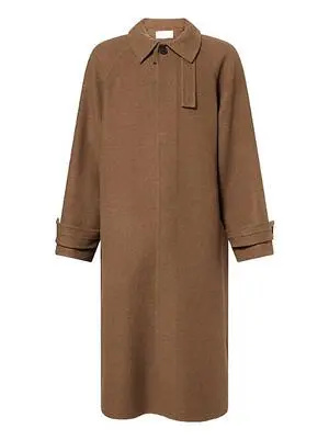THE ROW Kenet Classic-collar Cashmere-wool Blend Coat - Otter