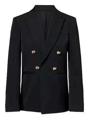 BOTTEGA VENETA Knot Peak-Lapels Wool Jacket