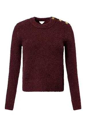Bottega Veneta Bouclé Knitted Jumper - Oxblood Melange
