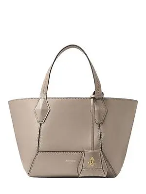 JIMMY CHOO Diamond Small Leather Tote Bag - Taupe/taupe