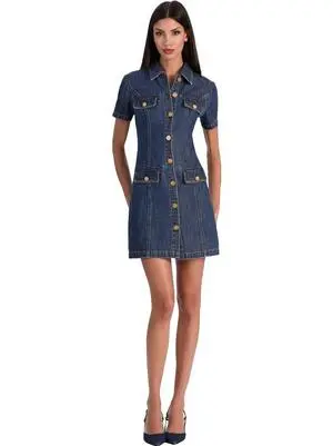 ALICE + OLIVIA Jamie Denim Mini Dress