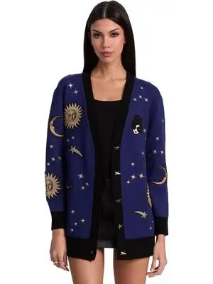 Alice + Olivia Bradford Celestial Staceface Cardigan - Multicolor