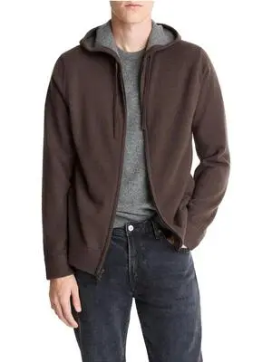 Vince Cashmere Zip-front Hoodie - Grey
