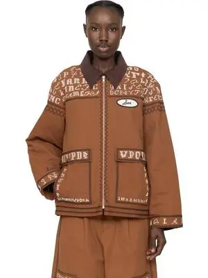 Sea Kit Embroidered Jacket Brown