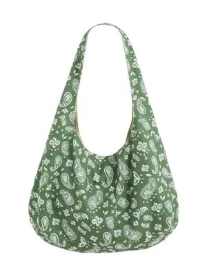LOST PATTERN Paisley Cotton Hobo Shoulder Bag Sagebrush Green