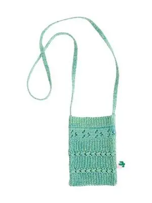 LOST PATTERN Cactus Crochet Crossbody Phone Bag Peppermint