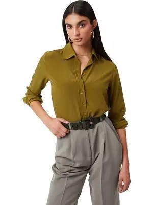 The Shirt By Rochelle Behrens The Signature Shirt - Olive