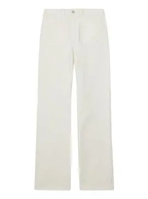 FORTELA Janej Bootcut Bull Cotton Trousers - White