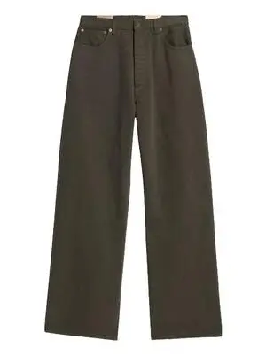FORTELA Jaron Wide-leg Cotton Trousers - Military Green