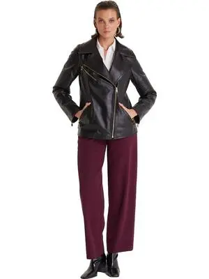 FURNIQ UK Leather Biker Jacket