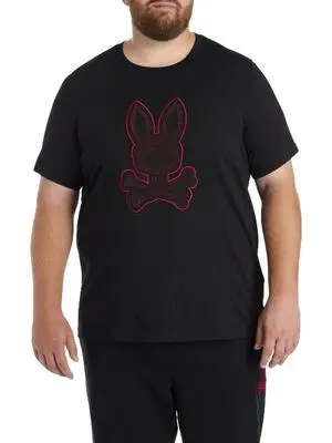 Psycho Bunny Big & Tall Jovan Graphic Tee - Black