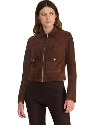 FURNIQ UK Isabella Suede Jacket - Brown