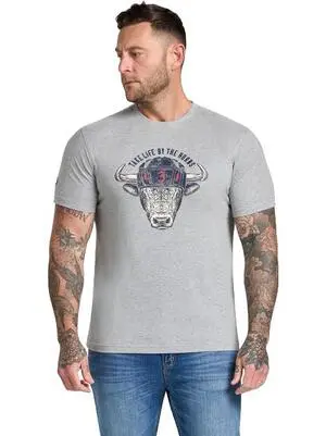 RAGING BULL Rugby Bull T-shirt - Grey Marl