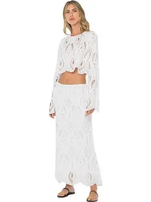 JBQ Kenzie Lace Skirt - Off White