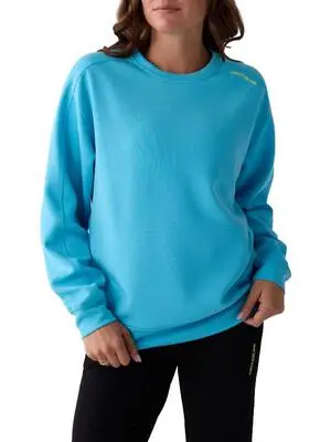 CENTERLINE ATHLETICS Après Crew Neck Sweatshirt - Blue Lagoon